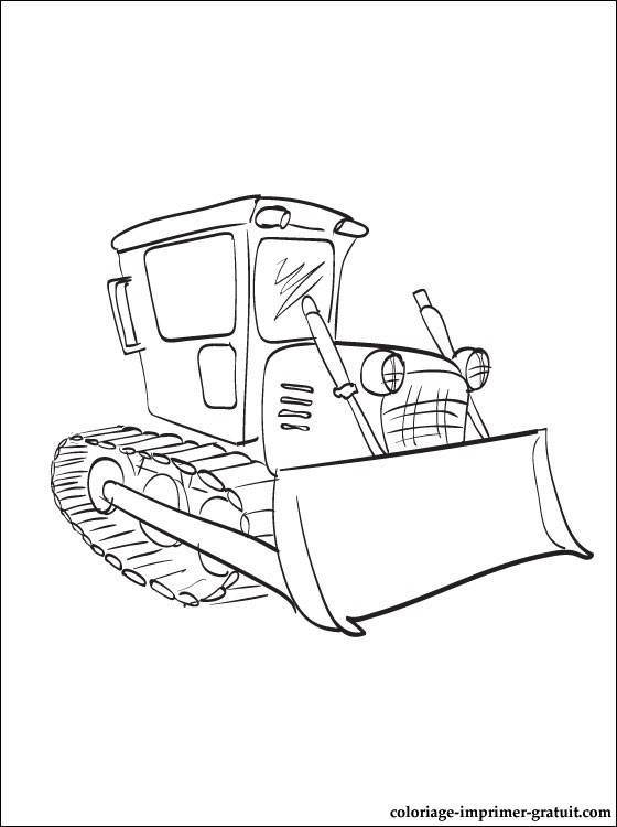 Coloriage Tractopelle Facile à Colorier Dessin Gratuit à Imprimer