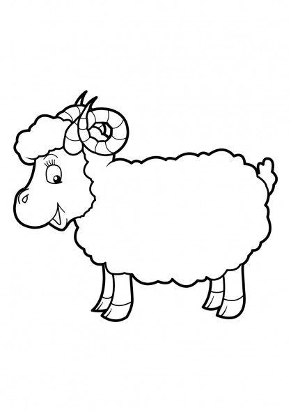 Coloriage Brebis souriant dessin gratuit à imprimer Coloriage Brebis souriant dessin gratuit à imprimer