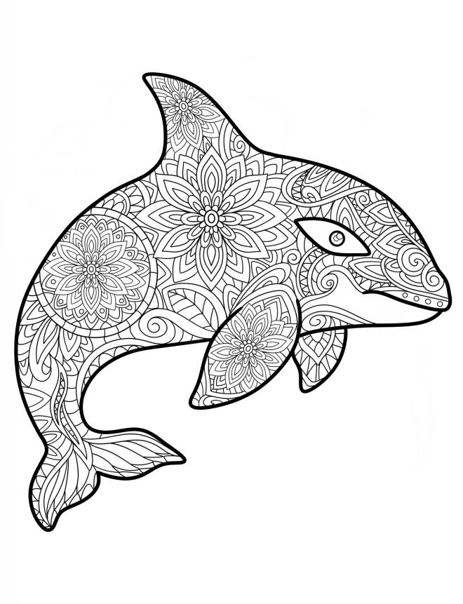 Coloriage Orque gratuit à imprimer
