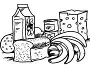 Coloriage Aliments gratuit à imprimer