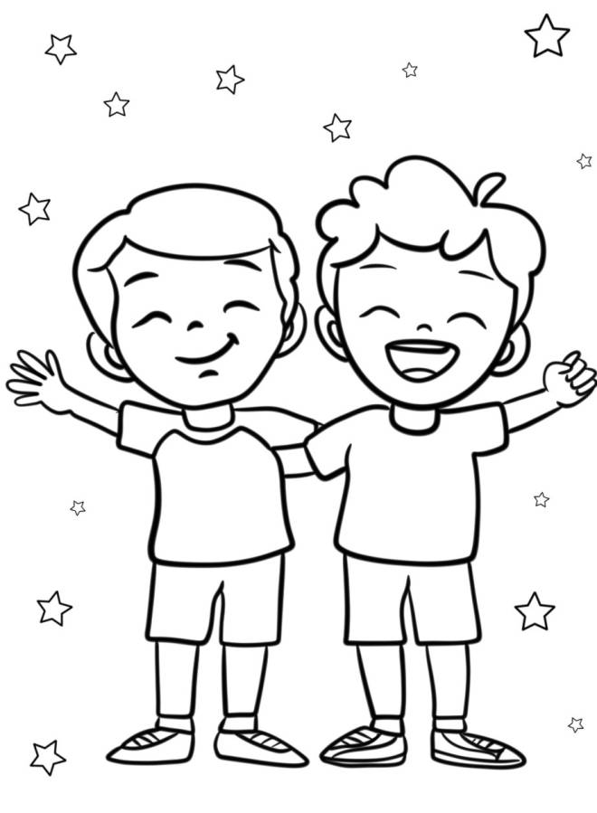 Coloriage Session de chant avec deux copains dessin gratuit à imprimer