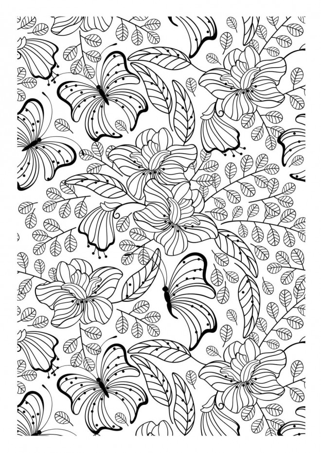 Coloriage Anti Stress Papillon Dessin Gratuit à Imprimer
