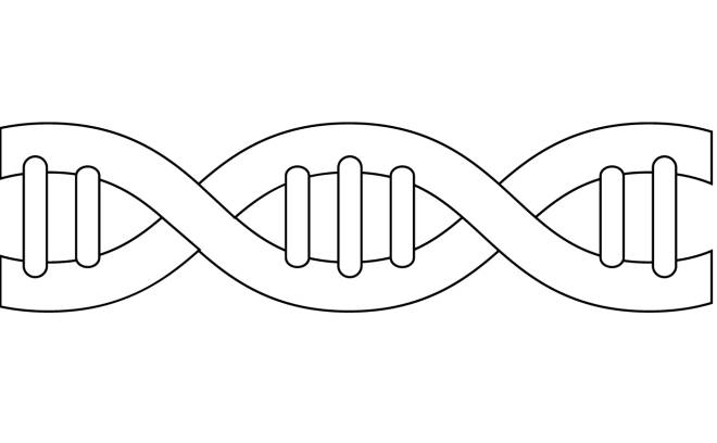 Coloriage Gène ADN en couleurs dessin gratuit à imprimer
