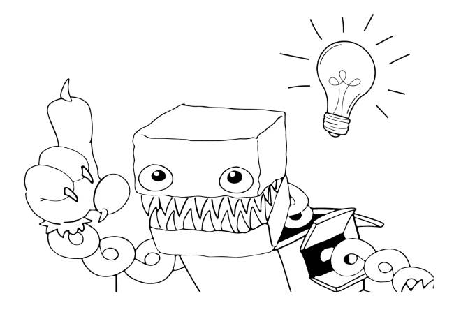 Coloriage Boxy Boo a trouvé une idée