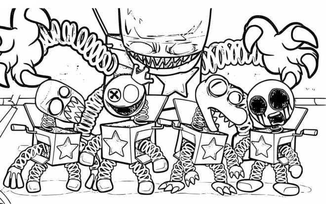 Coloriage Boxy Boo effrayant dessin gratuit à imprimer