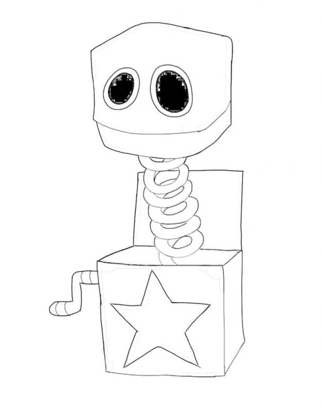 Coloriage Boxy Boo pour maternelle dessin gratuit à imprimer
