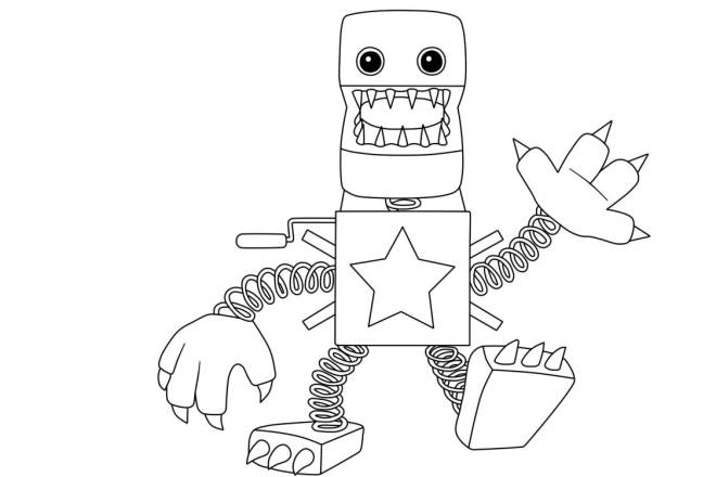 Coloriage Boxy Boo te salue dessin gratuit à imprimer