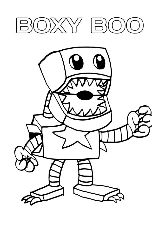 Coloriage Illustration de Boxy Boo dessin gratuit à imprimer