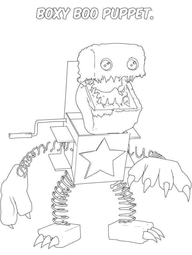 Coloriage Photo du jouet Boxy Boo dessin gratuit à imprimer