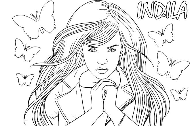Indila Coloriage Dessin Chanteuse Mode Star Hugolescargot La Dessins ...