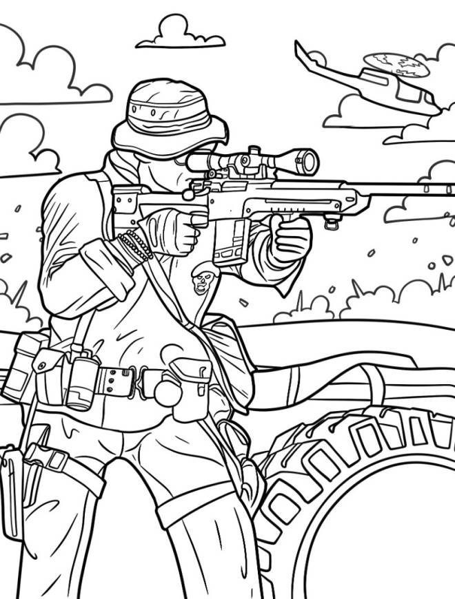 Coloriage Tireur d'élite Call Of Duty Black Ops Coloriage Tireur d'élite Call Of Duty Black Ops
