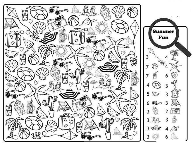 Coloriage Cherche et trouve gratuit à imprimer
