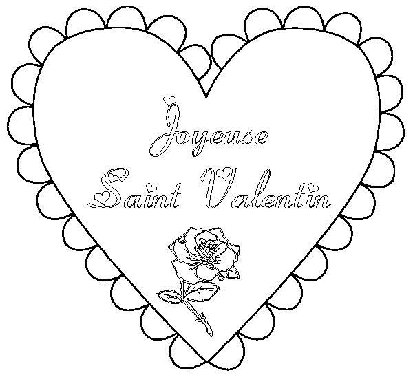 Coloriage Coloriez le Saint valentin dessin gratuit à imprimer