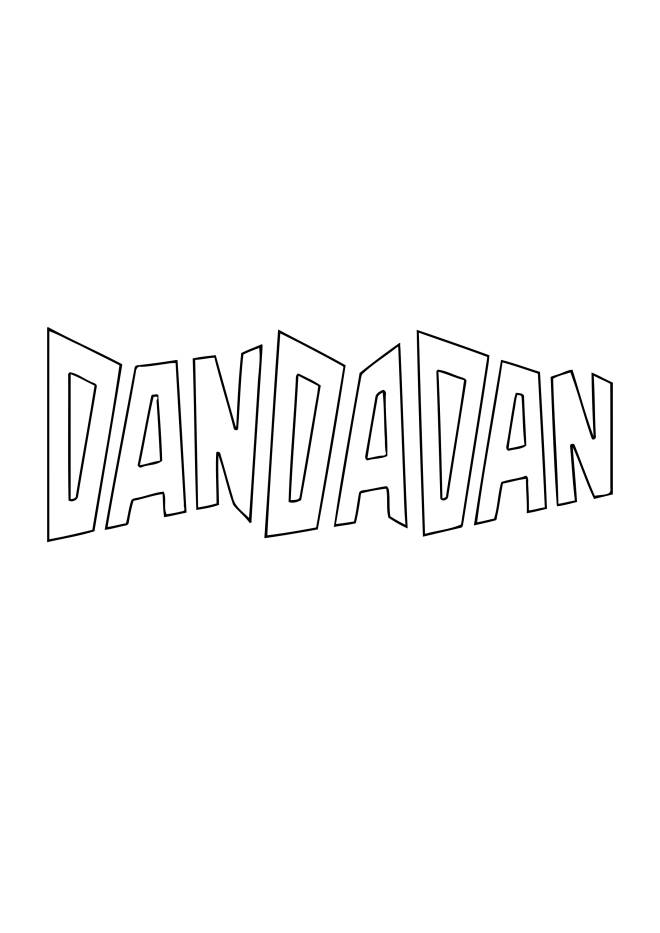 Coloriage Logo de l'anime Dandadan dessin gratuit à imprimer