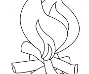 Coloriage Feu gratuit à imprimer