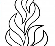 Coloriage Feu gratuit à imprimer