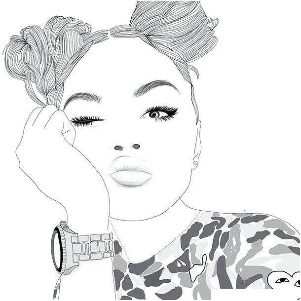 Coloriage Fille ado réaliste dessin gratuit à imprimer