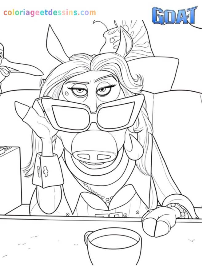 Coloriage Florence du film GOAT dessin gratuit à imprimer
