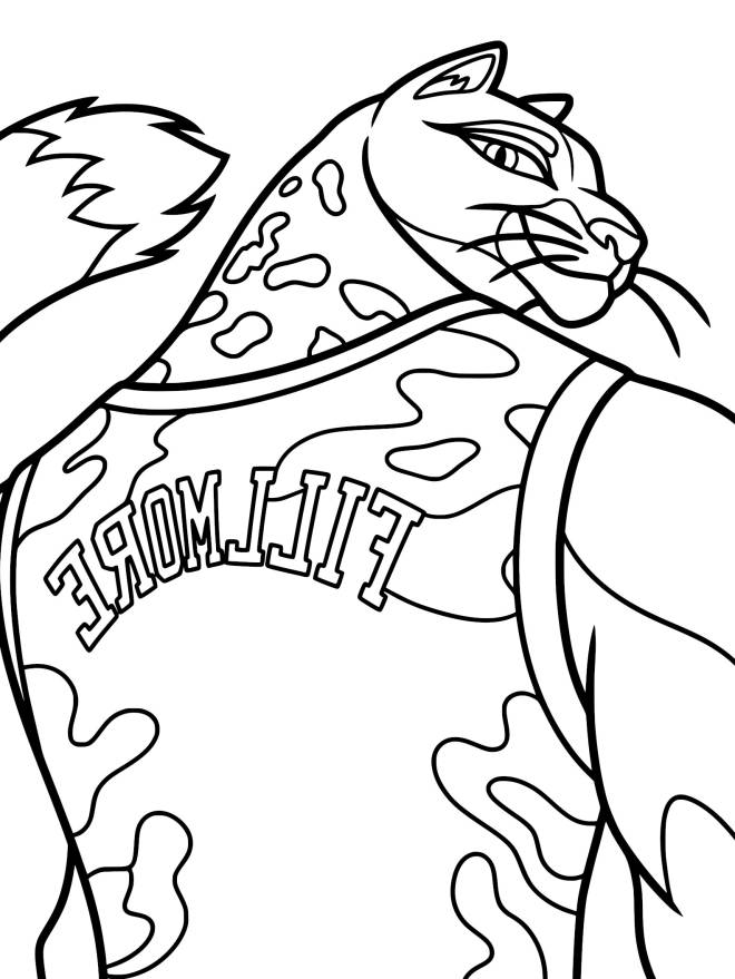Coloriage Jett Fillmore en maillot de roarball dessin gratuit à imprimer