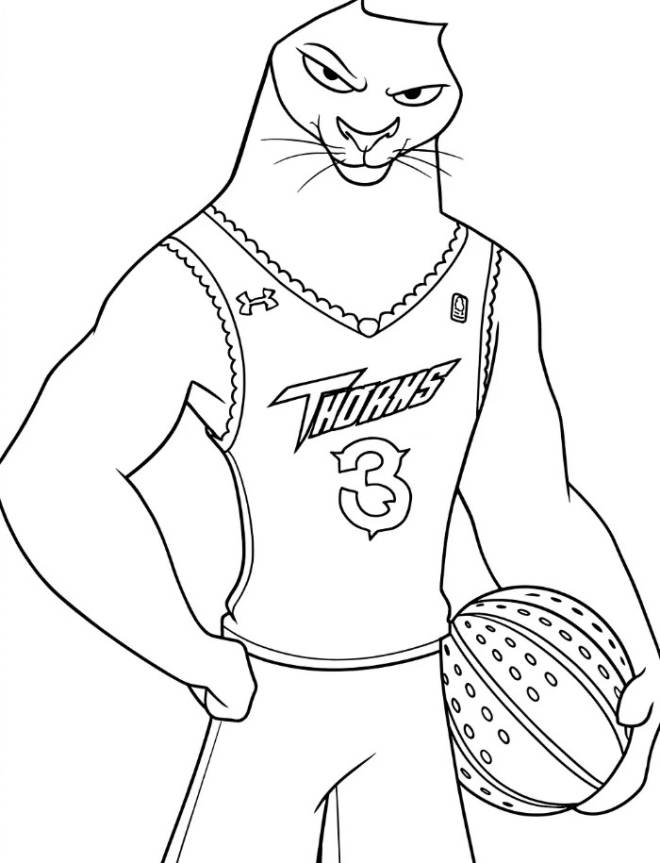 Coloriage Jett la panthère du film GOAT Rêver plus haut