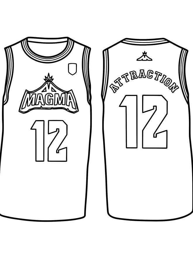 Coloriage Maillot de Attraction dans le film Goat