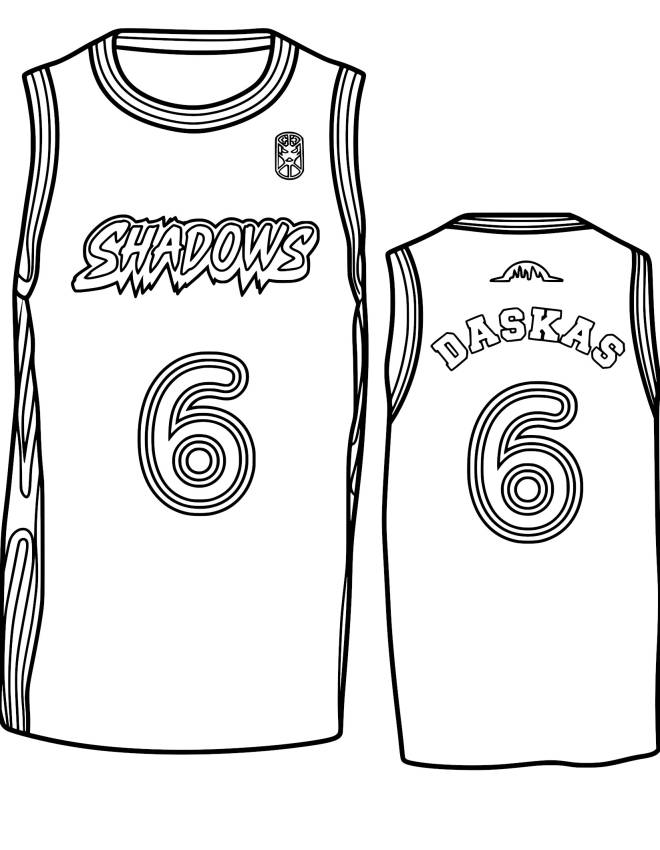 Coloriage Maillot de Shadows dans le film Goat dessin gratuit à imprimer