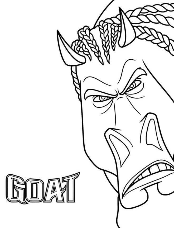 Coloriage Mane Attraction de Goat rêver plus haut
