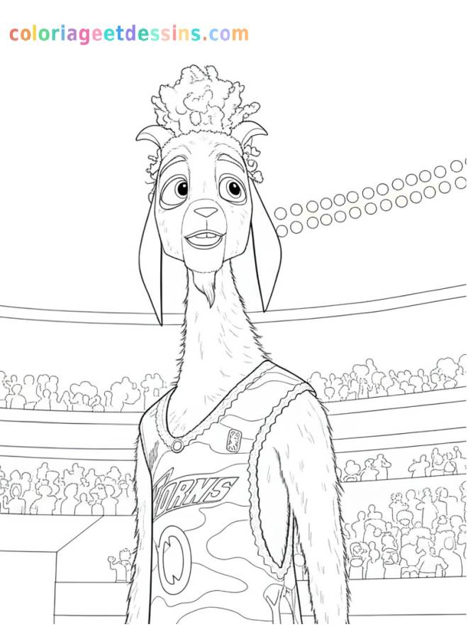 Coloriage Goat : Rêver plus haut gratuit à imprimer
