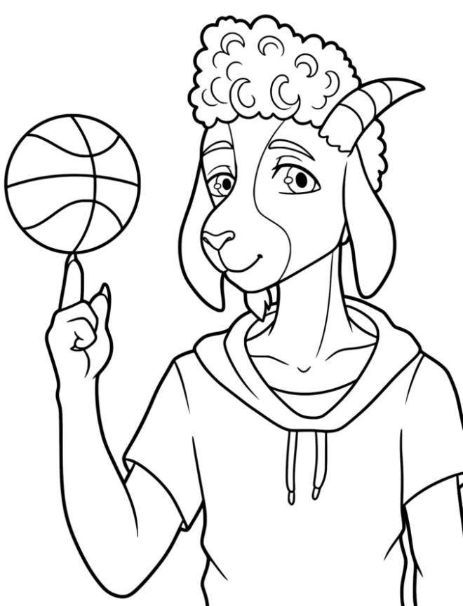 Coloriage Will Harris fait tourner le Roarball dessin gratuit à imprimer