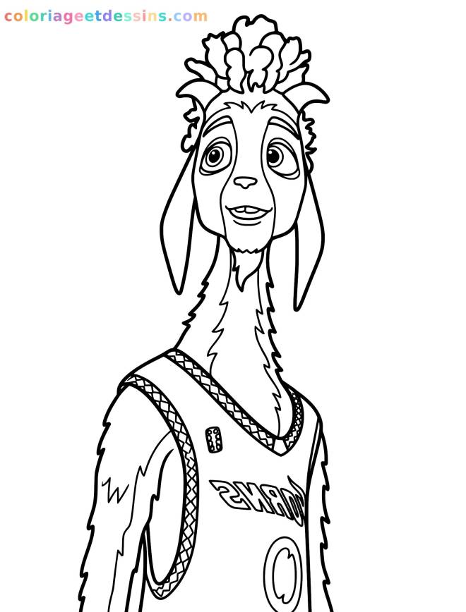 Coloriage Will Harris portant un maillot des Vineland Thorns