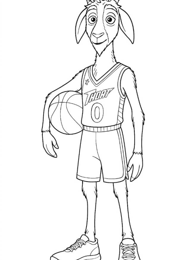 Coloriage Will Harris prêt a jouer le basket