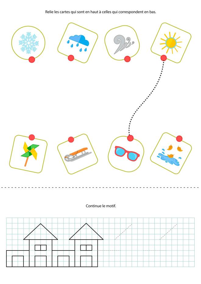 Coloriage Jeux objets à relier dessin gratuit à imprimer