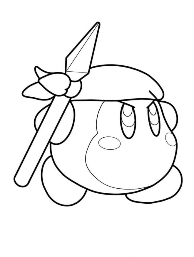 Coloriage Bandana Waddle Dee facile dessin gratuit à imprimer
