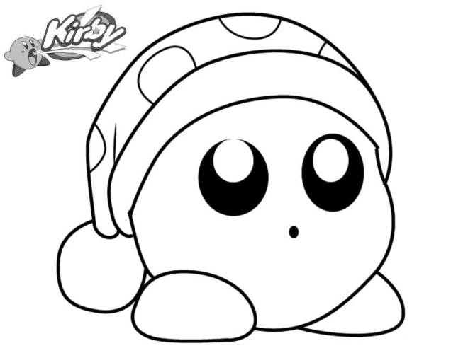 Coloriage Kirby kawaii pour Noel dessin gratuit à imprimer Coloriage Kirby kawaii pour Noel dessin gratuit à imprimer