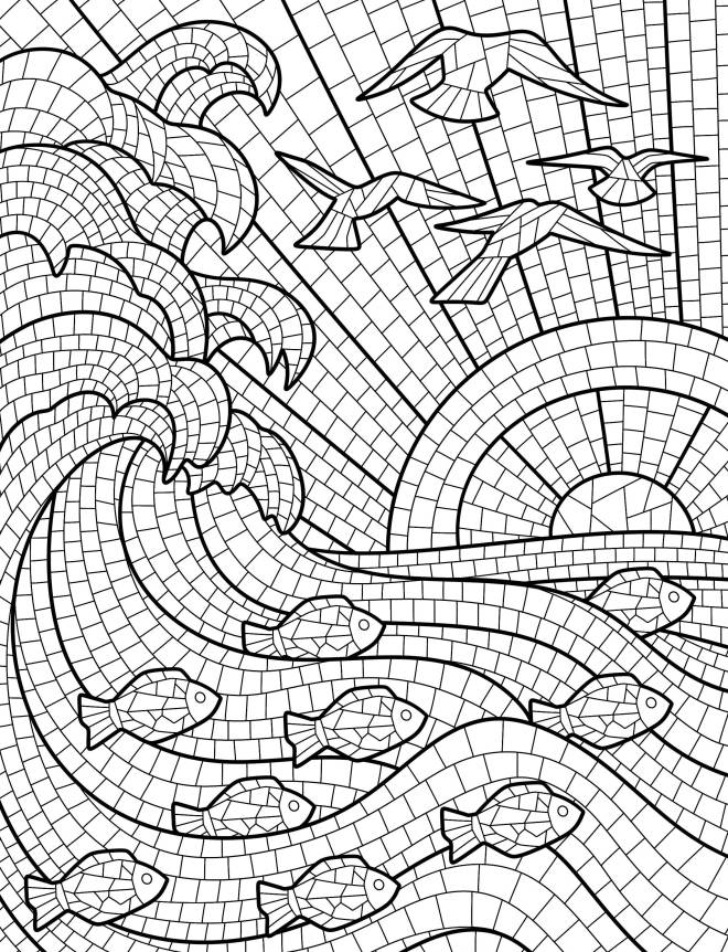 Coloriage Mosaique gratuit à imprimer