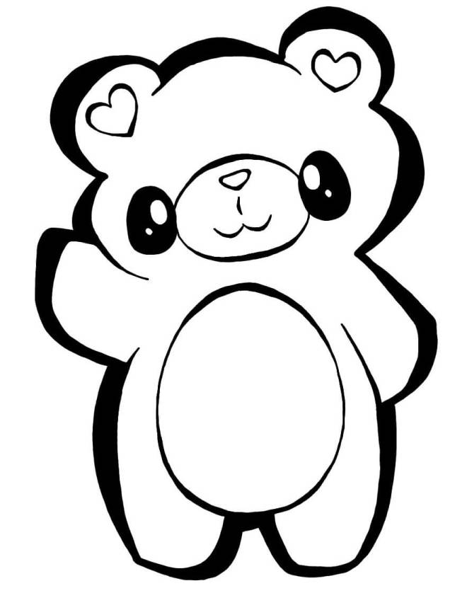 Coloriage Nounours En Peluche Adorable Dessin Gratuit à Imprimer