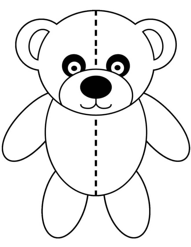 Coloriage Nounours en vecteur dessin gratuit à imprimer