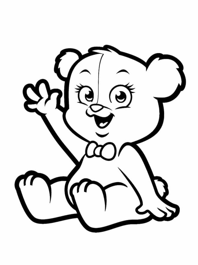 Coloriage Nounours Jouet Te Salue Dessin Gratuit à Imprimer