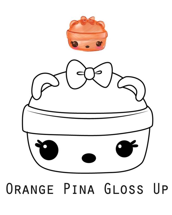 Coloriage Num Noms Orange Pina Gloss-Up dessin gratuit à imprimer