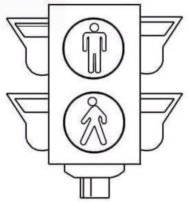 Coloriage Feux de signalisation imprimable dessin gratuit à imprimer