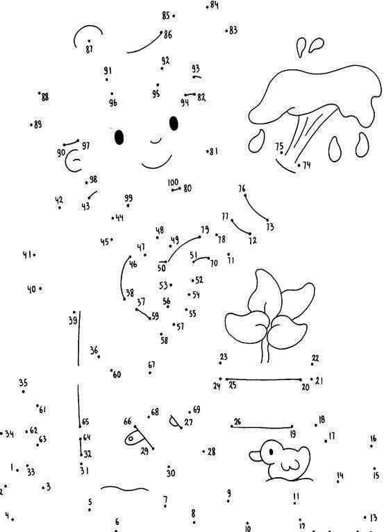 Coloriage Activités des points à relier pour enfant
