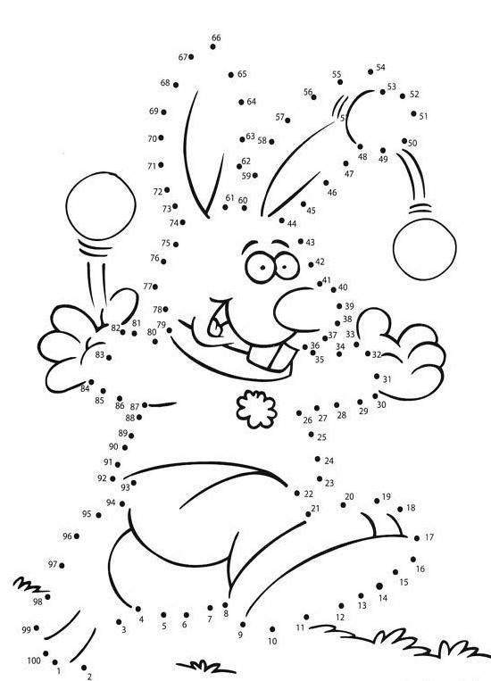 Coloriage Lapin jongleur points à relier dessin gratuit à imprimer Coloriage Lapin jongleur points à relier dessin gratuit à imprimer