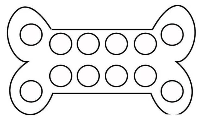 Coloriage Os Pop It dessin gratuit à imprimer