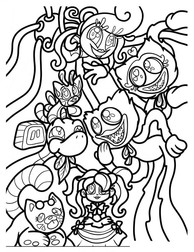 Coloriage Poppy Playtime gratuit à imprimer