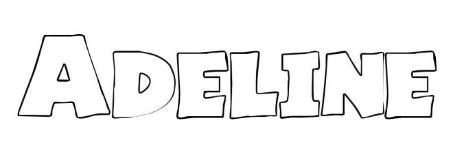 Coloriage Prénom Adeline dessin gratuit à imprimer