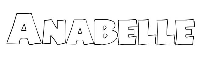 Coloriage Prénom Anabelle dessin gratuit à imprimer