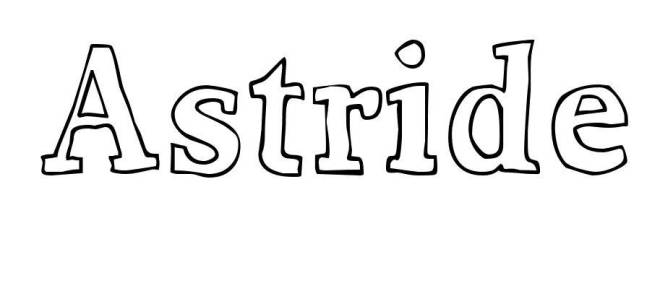 Coloriage Prénom Astride dessin gratuit à imprimer