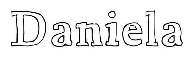 Coloriage Prénom Daniela dessin gratuit à imprimer
