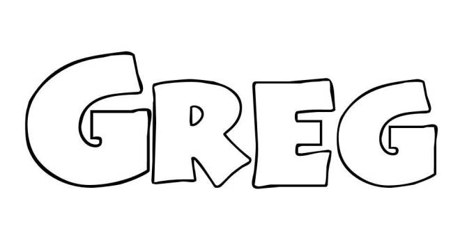 Coloriage Prénom Greg dessin gratuit à imprimer
