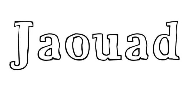 Coloriage Prénom Jaouad dessin gratuit à imprimer